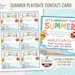 Editable Playdate Cards Template, Custom Playdate Contact Card for Kids ...