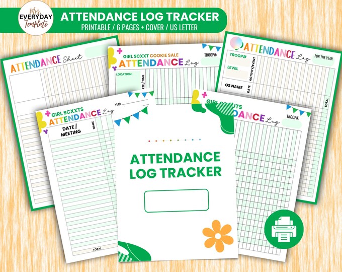 Printable Girl Scout Attendance Sheet - Etsy Canada