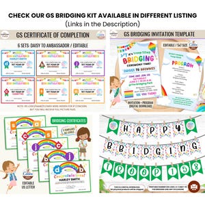 Scout Bridging Ceremony Invites + Party Program Editable Graduation ...