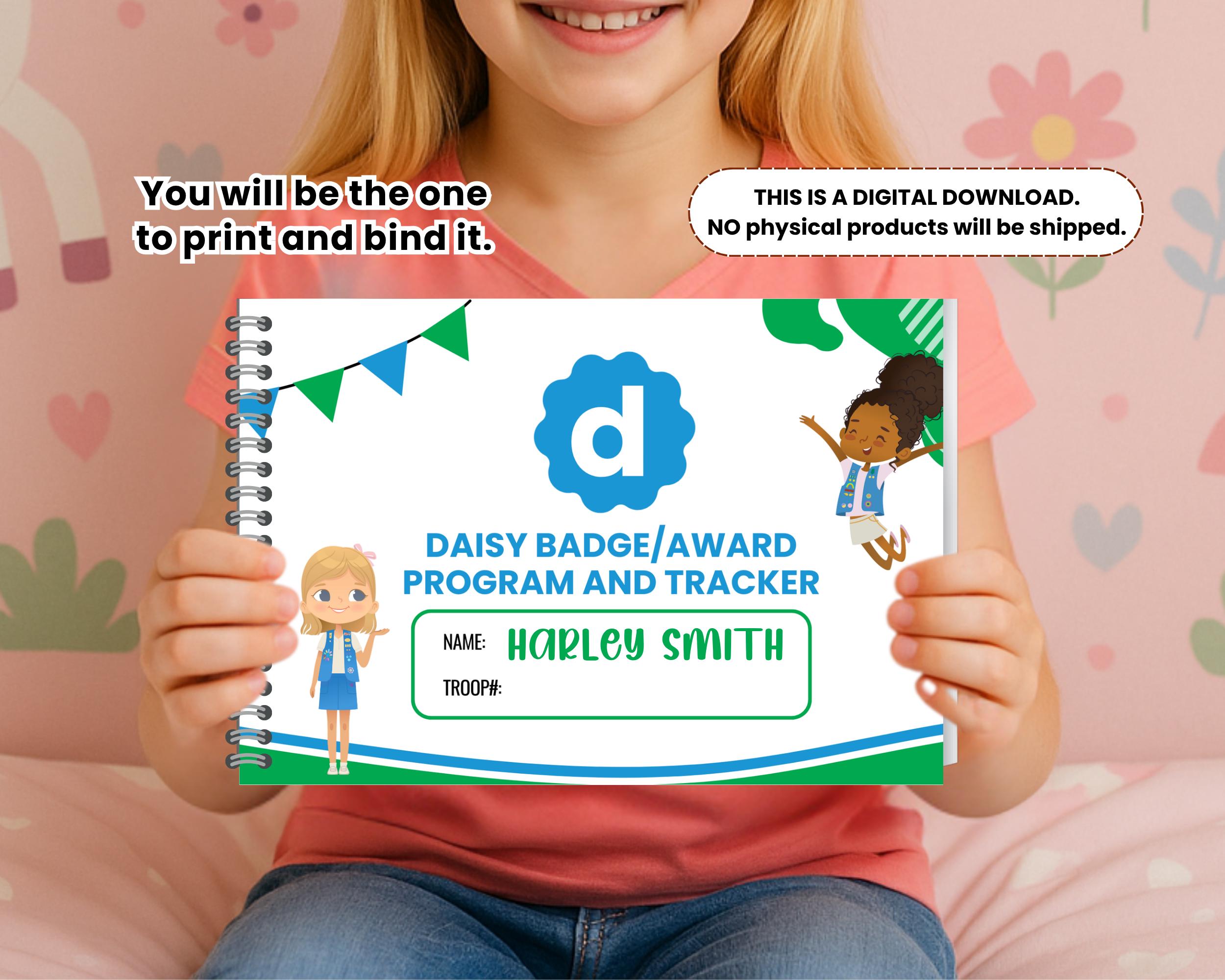 Personalize Daisy Scout Badge Tracker Editable Scout Badge Checklist W ...