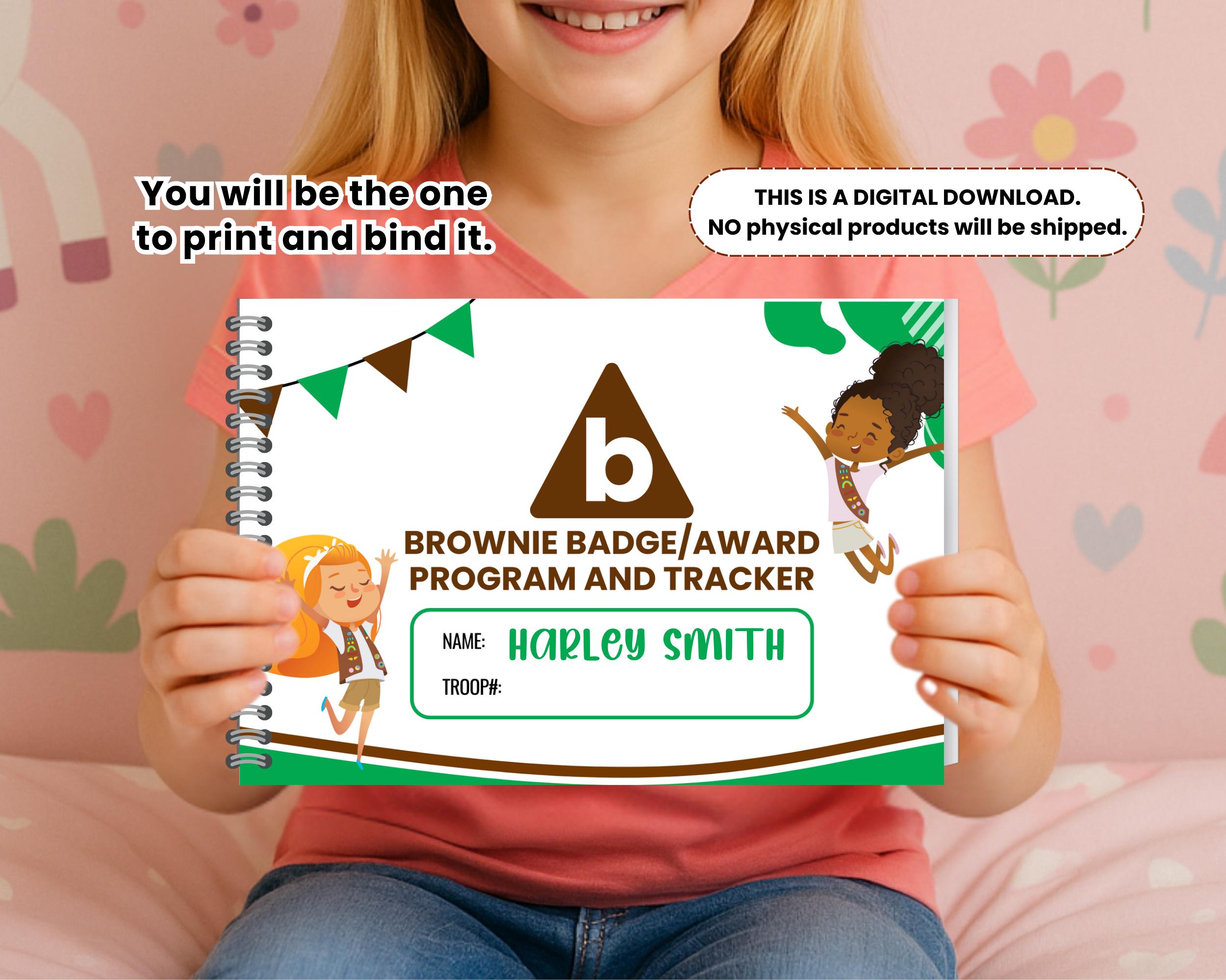 Personalize Brownie Scout Badge Tracker Editable Scout Badge Checklist ...