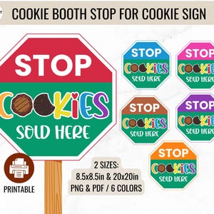 Scout Cookies Sold Here Poster Printable Cookie Booth Sign Stop for ...