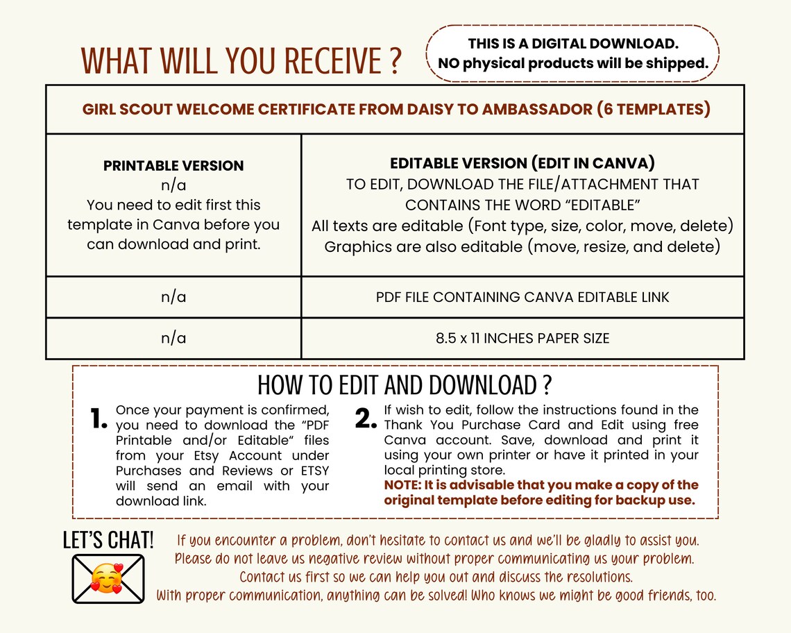Editable Girl Scout Welcome Certificate Daisy to Ambassador, Welcome to ...