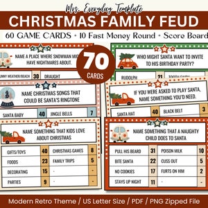 Christmas Family Feud Game Printable, Holiday Family Feud, Family ...