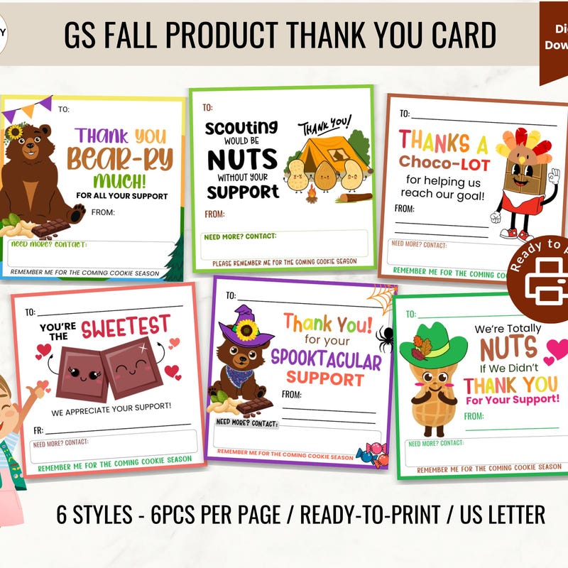 Fall Thank You Cards - Etsy