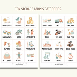Printable Toy Storage Labels: Montessori Classroom Organization ...