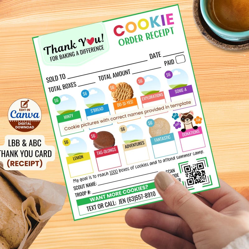 Lbb 2026 Cookie Receipt - Etsy