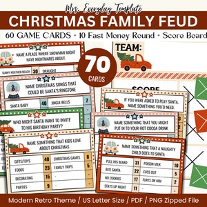 Christmas Family Feud Game Printable, Holiday Family Feud, Family ...
