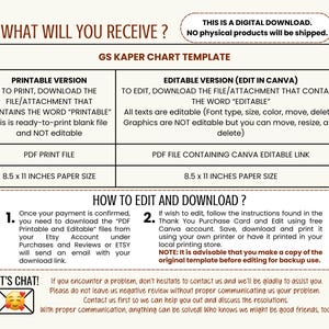 Editable Scout Kaper Chart Template With Name Label, Scout Troop Leader Printable Weekly Task ...