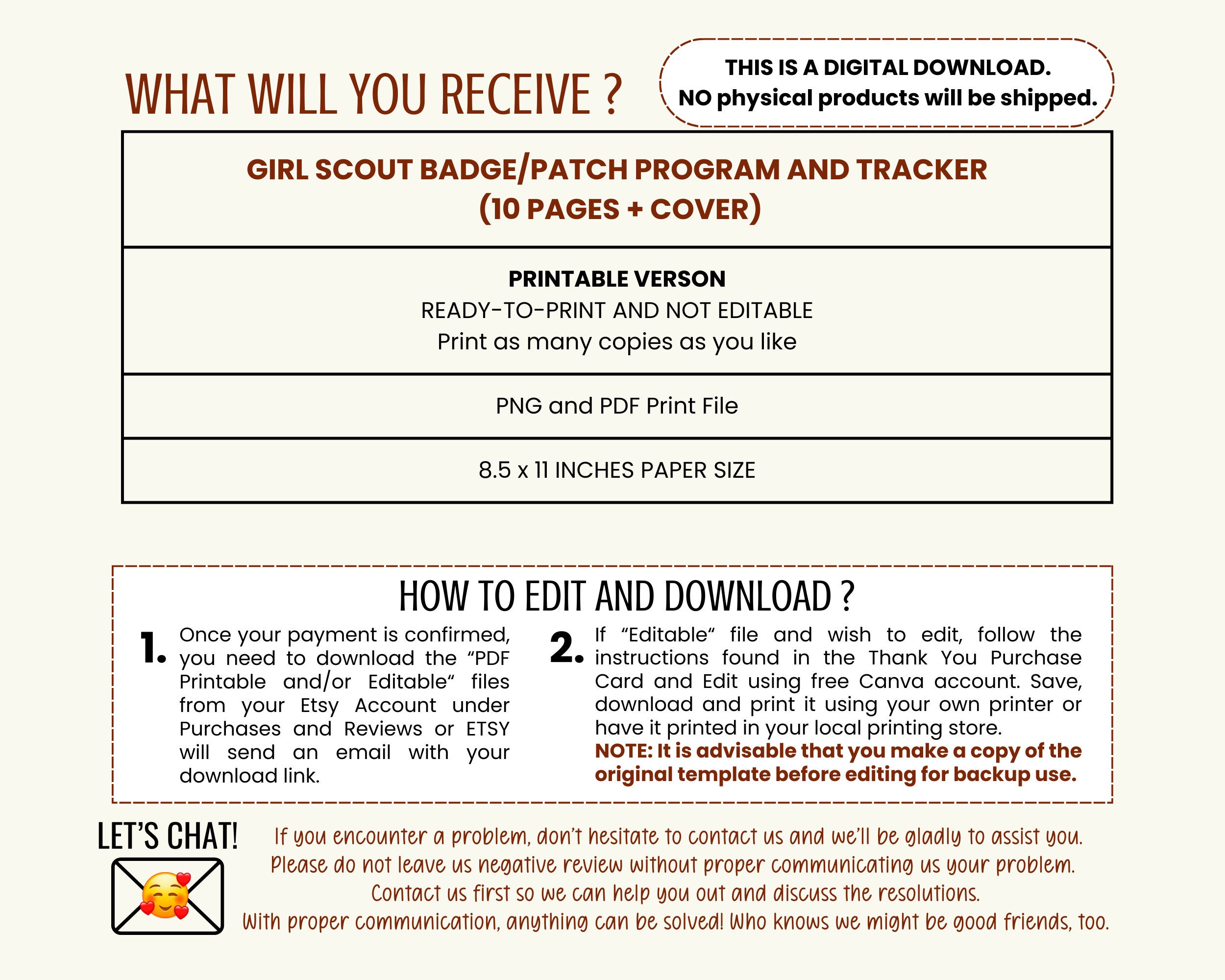 Girl Scout Planner Badge and Patch Tracker Daisy to Ambassador, Scout ...