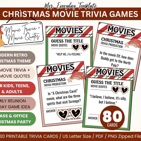 Christmas Movie Jeopardy - Etsy