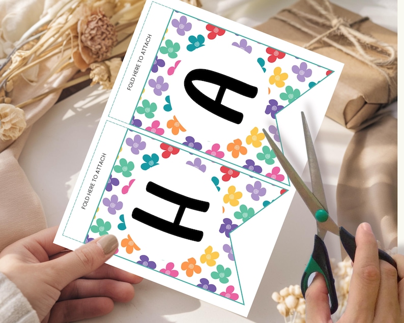 Bridging Party Banner Printable A-Z and 0-9 Banting Floral Rainbow ...