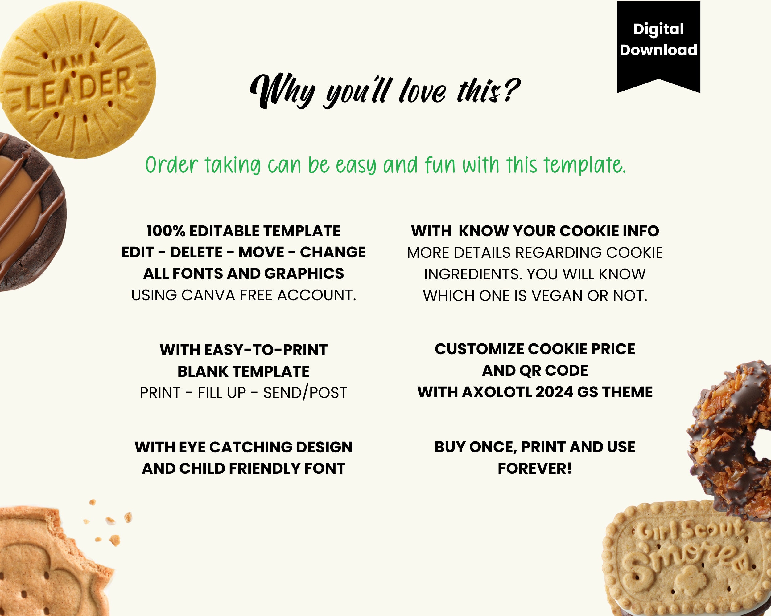 Girl Scout Cookies Menu 2024 Lbb And Abc Bakers Printable Editable