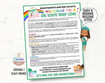 Girl Scout Troop Welcome Letter - Etsy