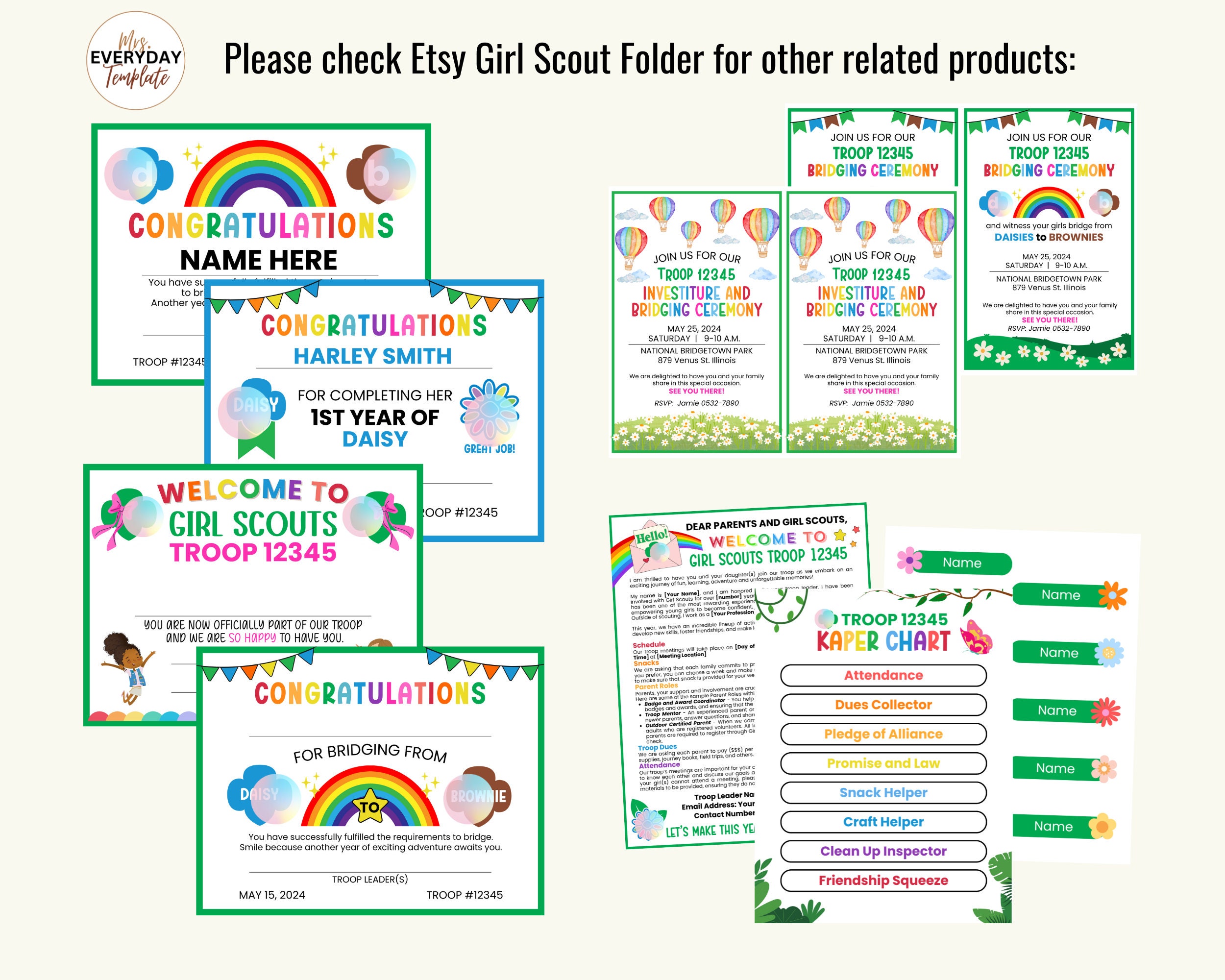 Girl Scout Gifts End of Year Troop Farewell Gift Bridging Ceremony ...