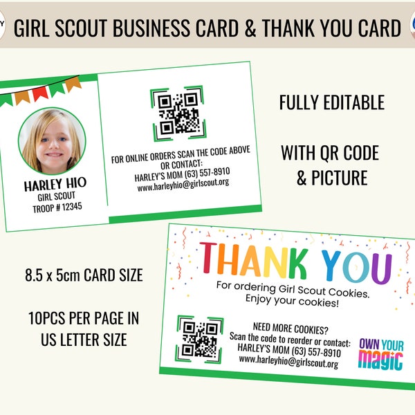 Girl Scout Cookie Flyer Qr Code - Etsy