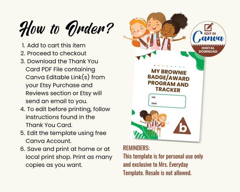 Personalize Brownie Scout Badge Tracker Editable Scout Badge Checklist Requirements Scouting ...