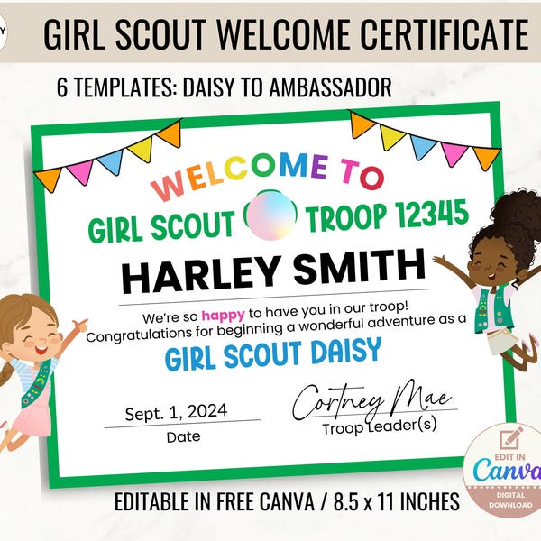 Welcome to Girl Scouts - Etsy