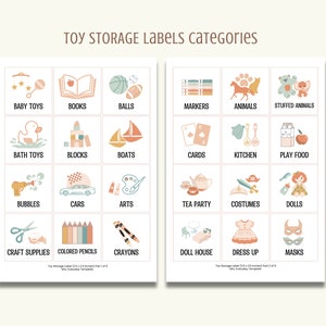 Printable Kids Toy Storage Labels, Editable Kids Toy Bin Labels ...