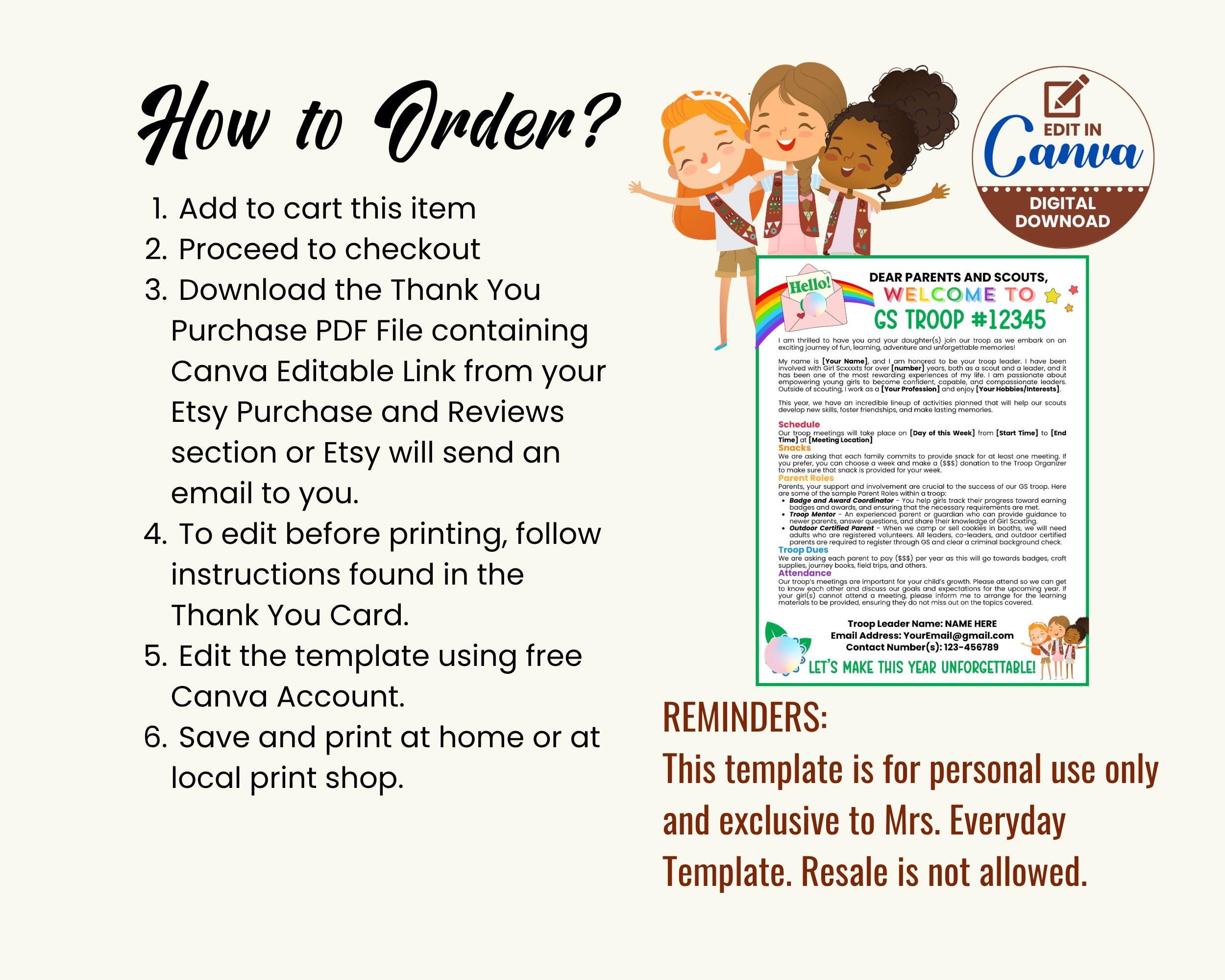 Editable Sc0ut Welcome Letter to Parents and Sc0uts, Troop Leader ...