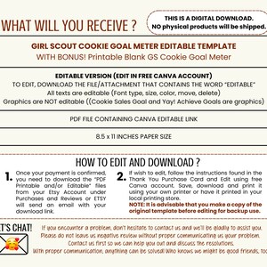 Editable Girl Scout Cookie Sales Goal Chart Cookie Booth Display Sign ...