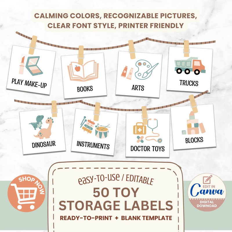 Toy Bin Labels - Etsy