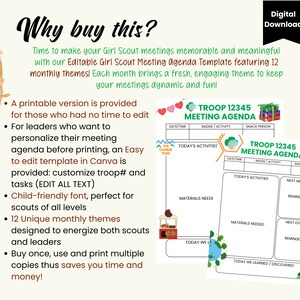 Editable Scout Meeting Agenda 12 Month Theme, Monthly Scout Meeting ...