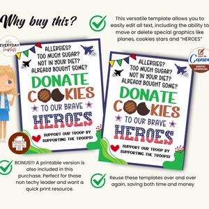 Editable Scout Cookies Donation Poster Printable Cookie Booth Sign ...