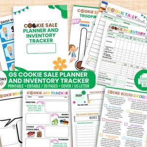 Girl Scout Cookie Planner Printable, Editable Girl Scout Cookie Booth ...