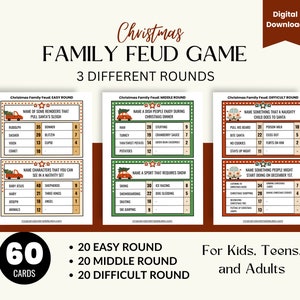Christmas Family Feud Game Printable, Holiday Family Feud, Family ...