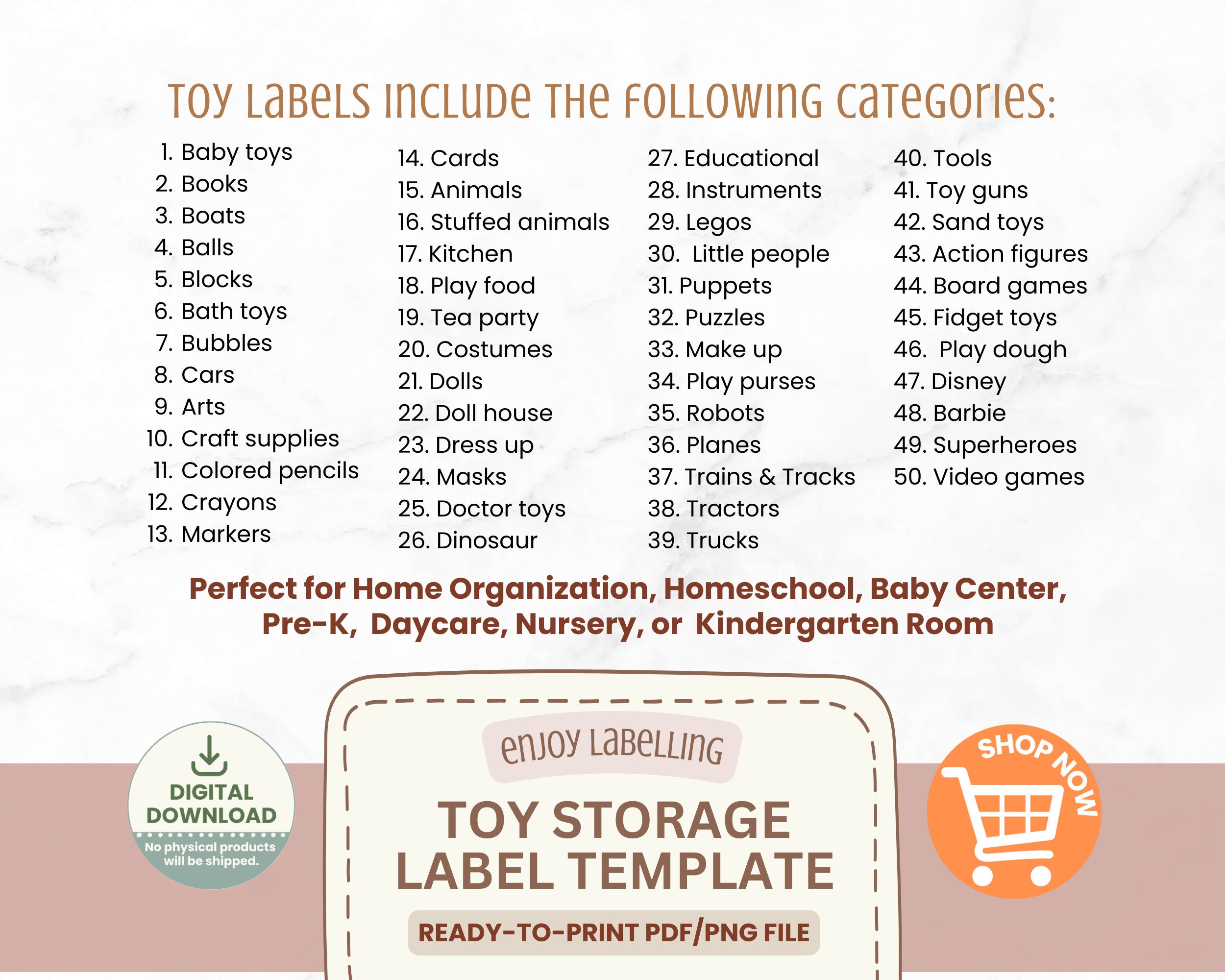 Printable Kids Toy Storage Labels for Classroom, Editable Toy Bin ...