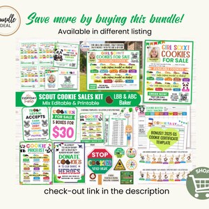 Editable Scout Cookies Donation Poster Printable Cookie Booth Sign ...