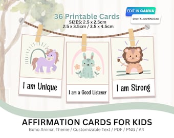 Preschool Affirmation Alphabet Affirmation Cards Alphabet - Etsy
