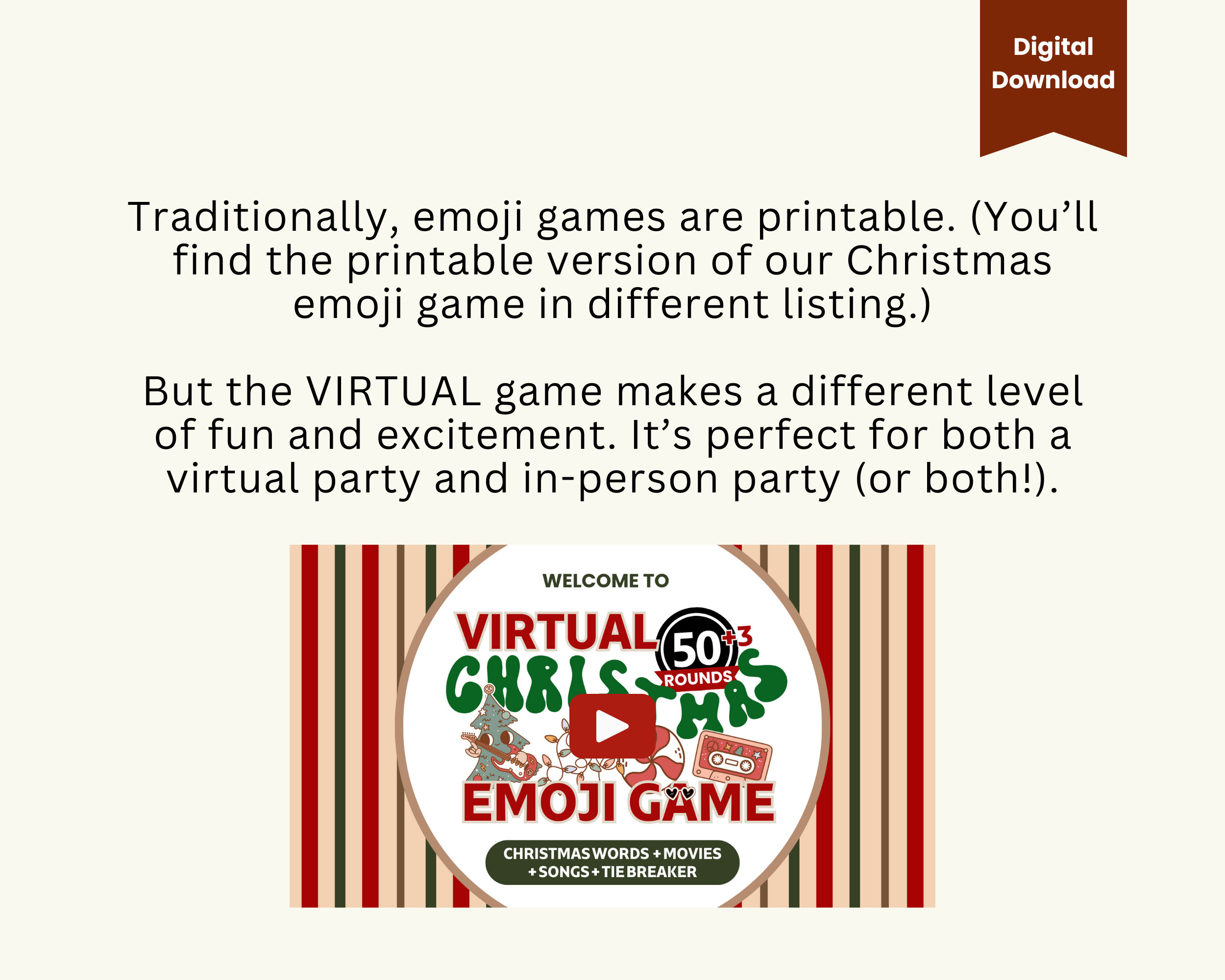 Christmas Emoji Pictionary Virtual Games for Adults Kids Large Groups ...