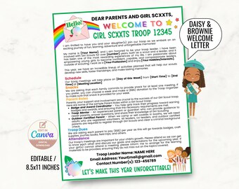 Girl Scout Troop Welcome Letter - Etsy