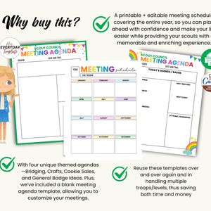 Girl Scout Planner, Girl Scout Meeting Agenda & Meeting Schedule, Scout ...