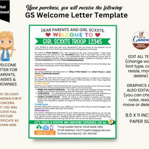 Editable Scout Welcome Letter to Parents and Scouts, Scout Troop Leader ...