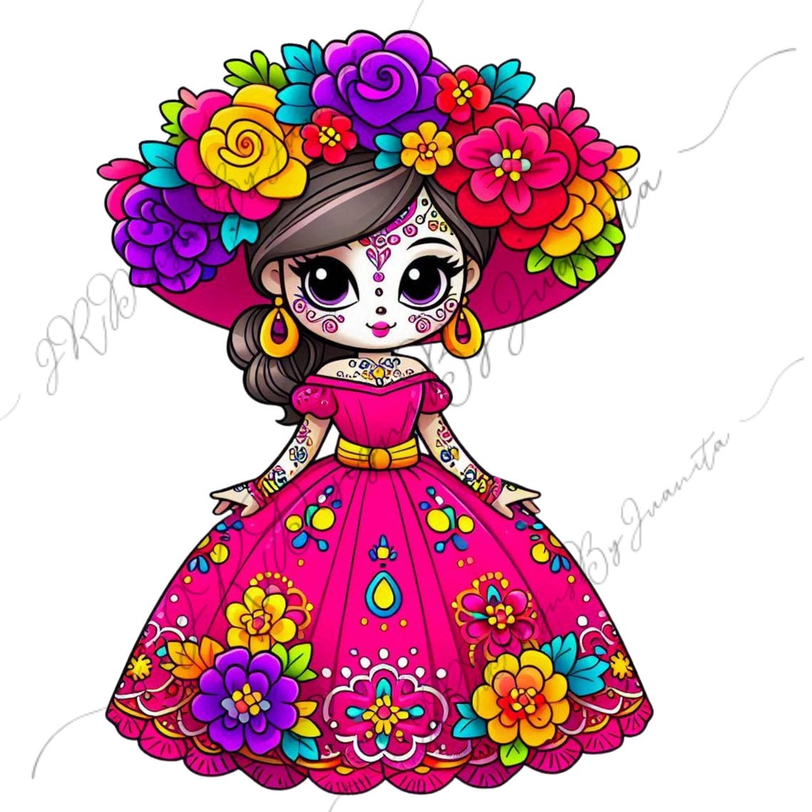 Catrina, linda catrina, día de los muertos, dia de muertos, impresión ...