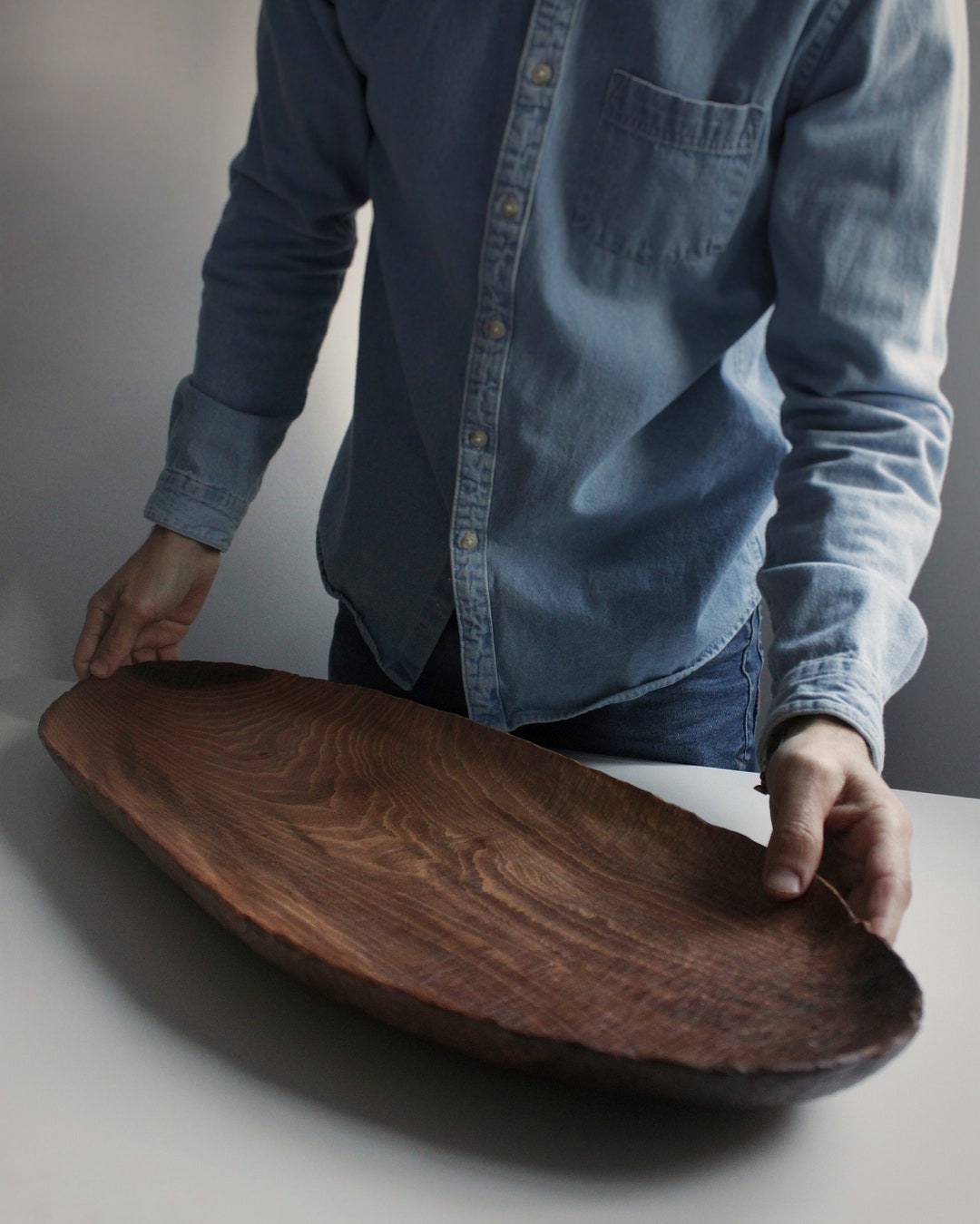 Hand Carved Walnut Centerpiece, Fruit Bowl, Decoration Bowl, Unique ...