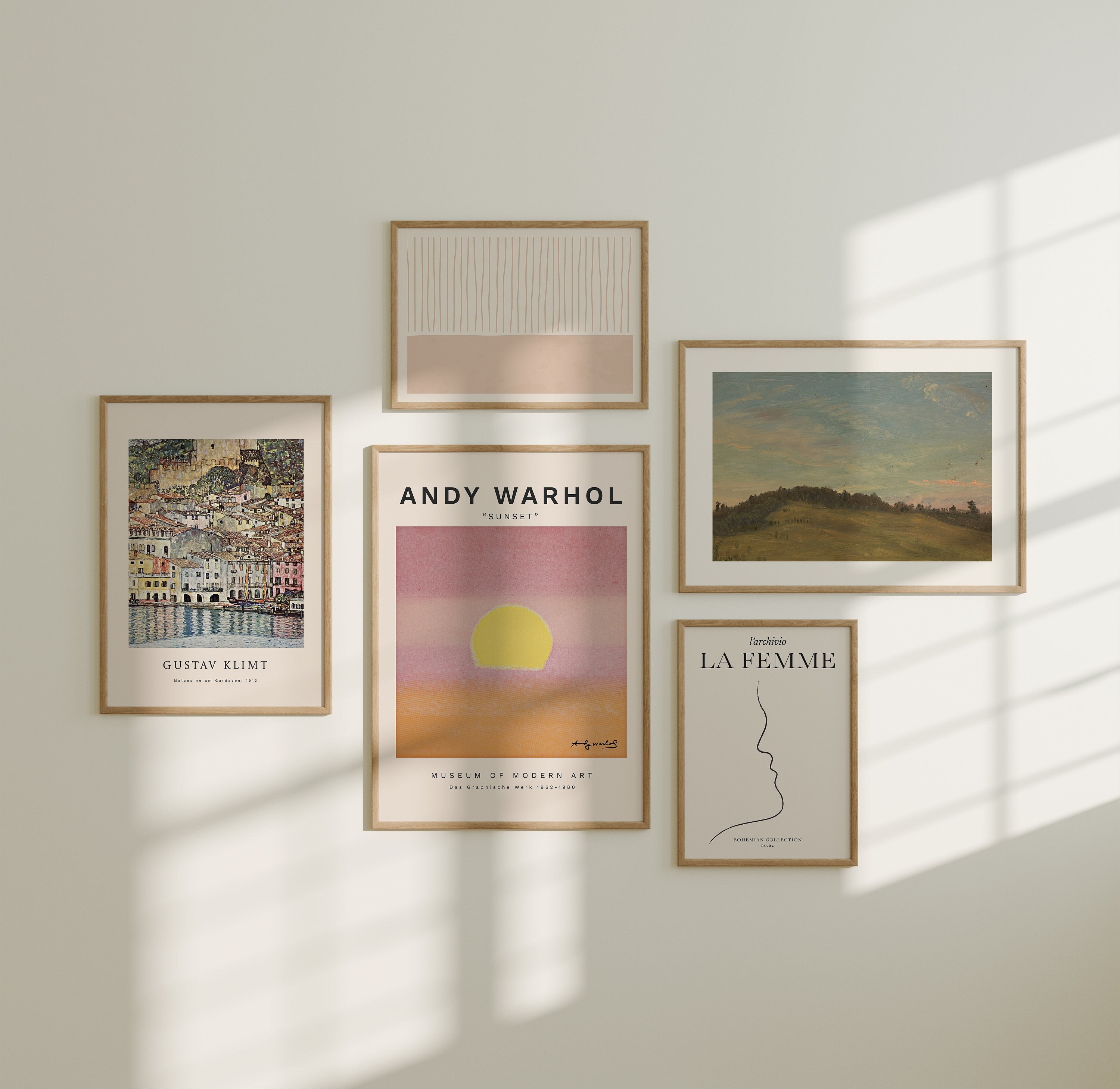 Neutral Gallery Wall Art Light Naturals Vintage Farmhouse Decor Boho ...