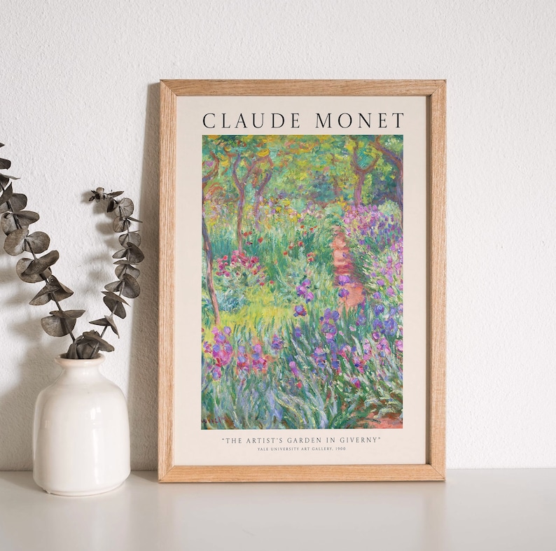 Claude Monet Wall Art Print, the Artist’s Garden in Giverny, Monet ...