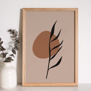 Neutral Boho Print Set of 5, Stylish Modern Wall Art for Bohemian Vibes ...