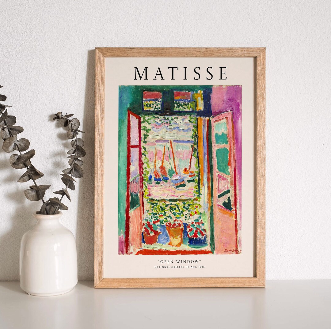 Lámina de arte mural de Matisse, póster de La ventana abierta, póster ...