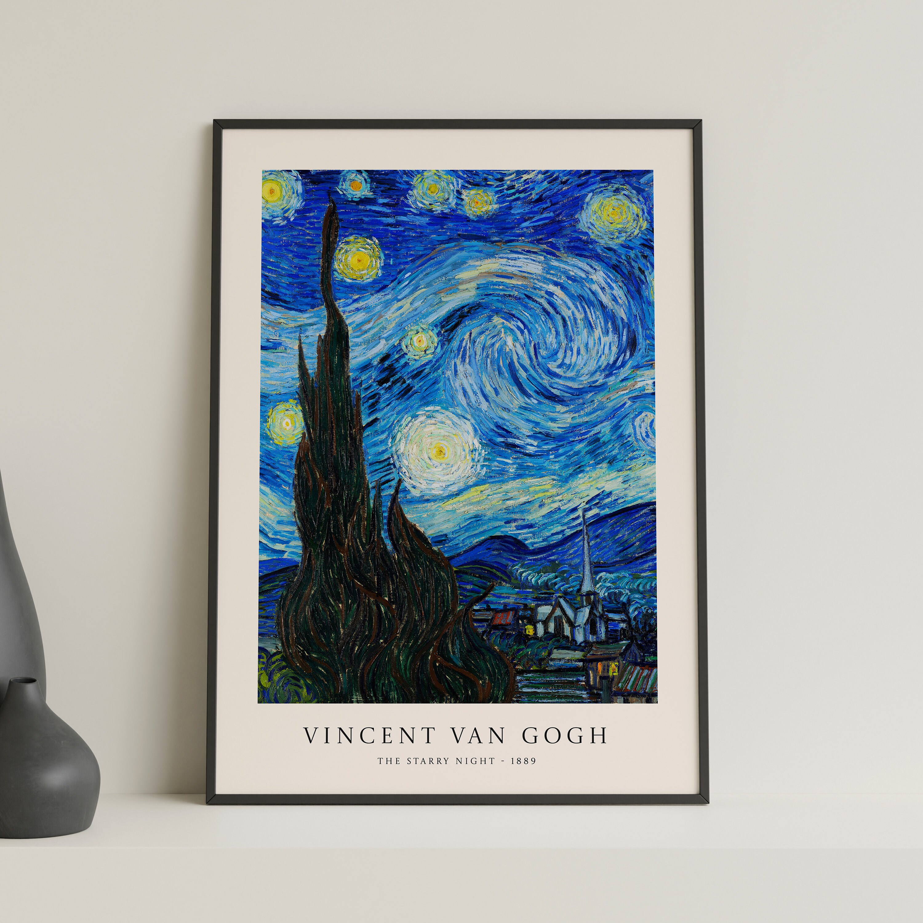 Vincent Van Gogh Wall Art Print, the Starry Night Poster, Van Gogh ...