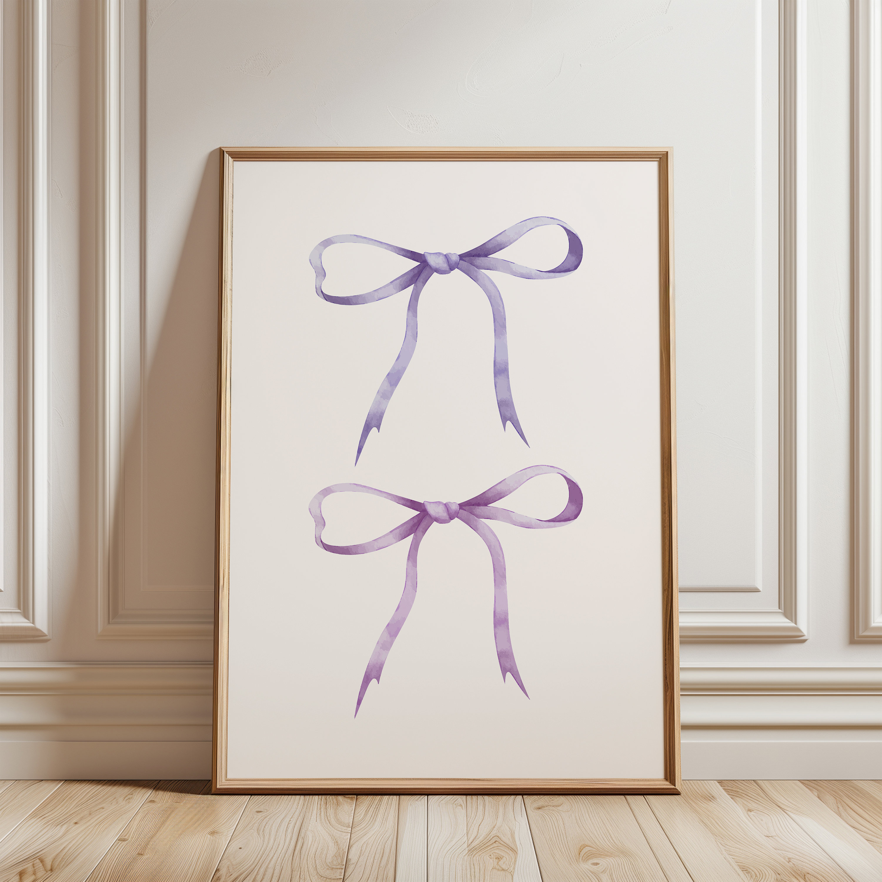 Pastel Purple Preppy Bows Trendy Printable College Apartment Decor ...