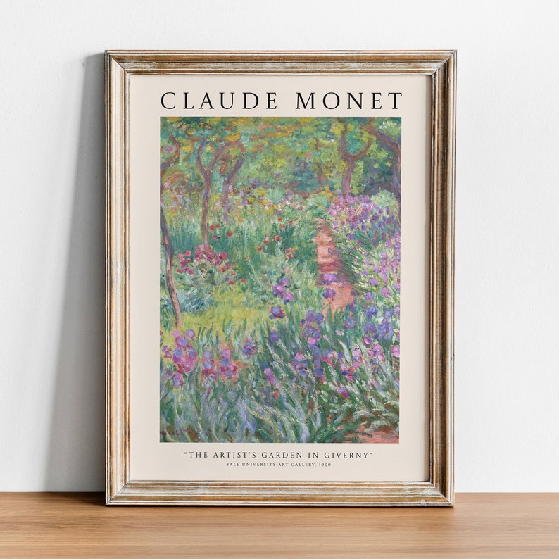 Claude Monet Wall Art Print, the Artist’s Garden in Giverny, Monet ...