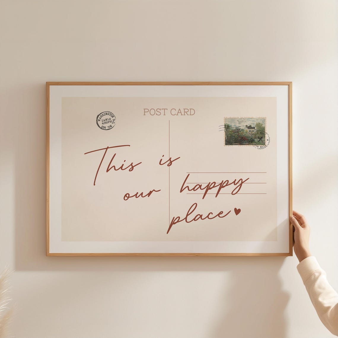 This is Our Happy Place Vintage Postcard Poster Trendy Apartment ...
