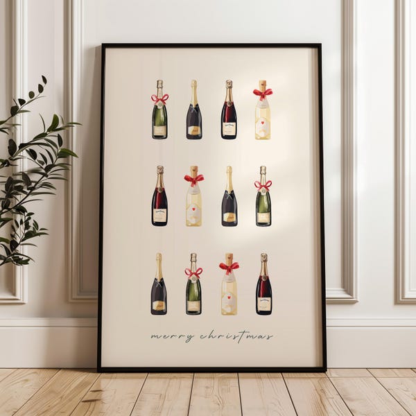 Preppy Christmas Wine Decor - Etsy UK