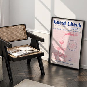 Trendy Blush Pink Guest Check Print Champagne Wall Art Bar Cart Poster ...
