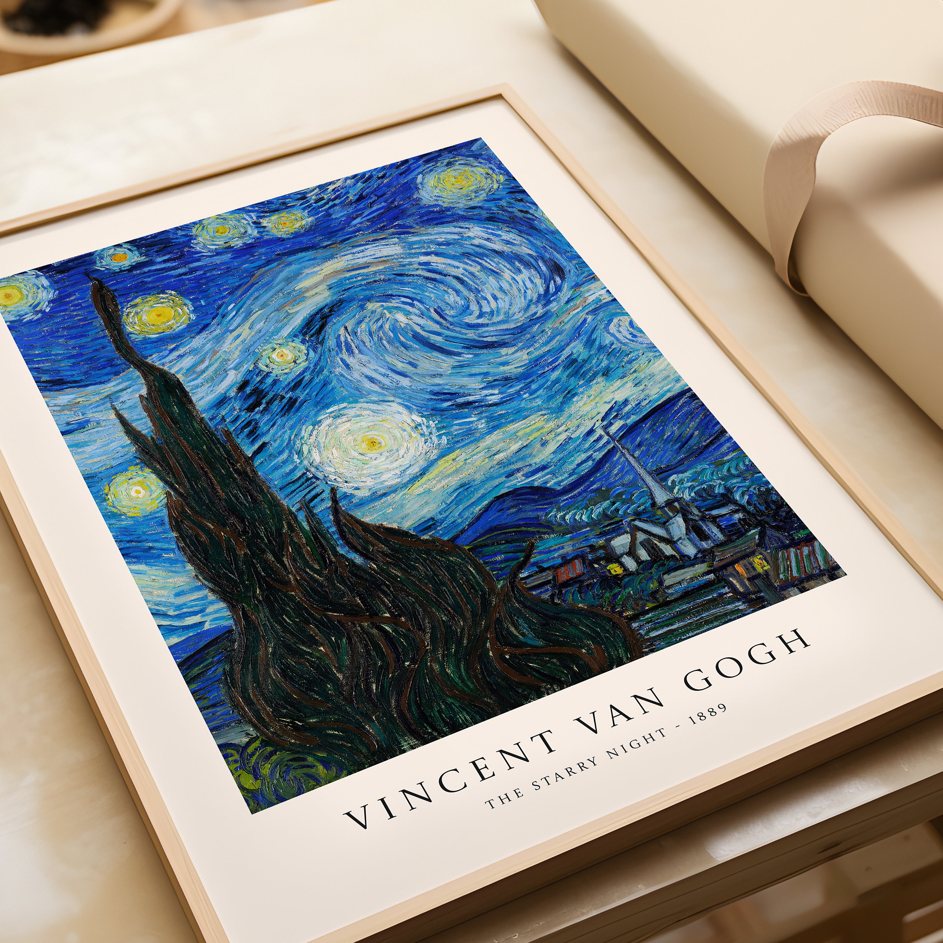 Vincent Van Gogh Wall Art Print, the Starry Night Poster, Van Gogh ...